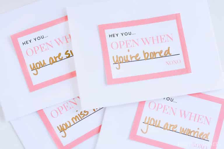 41 Open When Letter Ideas | 2 FREE Printables Sayings to Choose From!