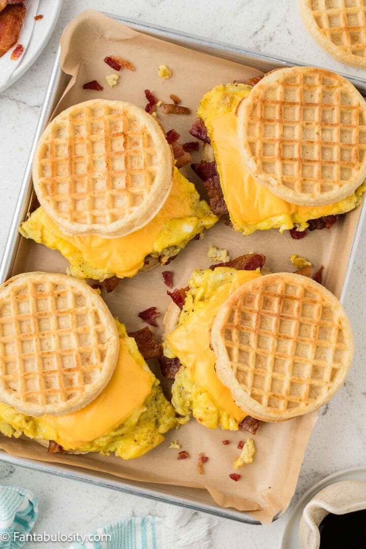 Waffle Breakfast Sandwiches - Fantabulosity