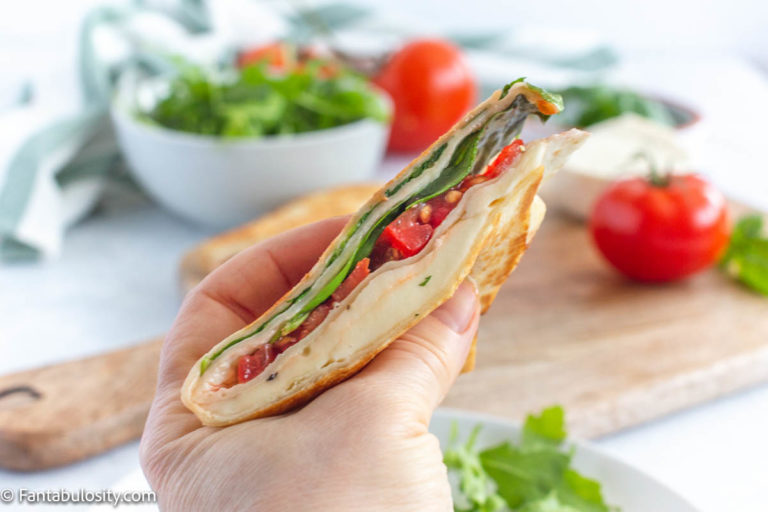 Mozzarella Wrap with Tomato and Basil - Fantabulosity