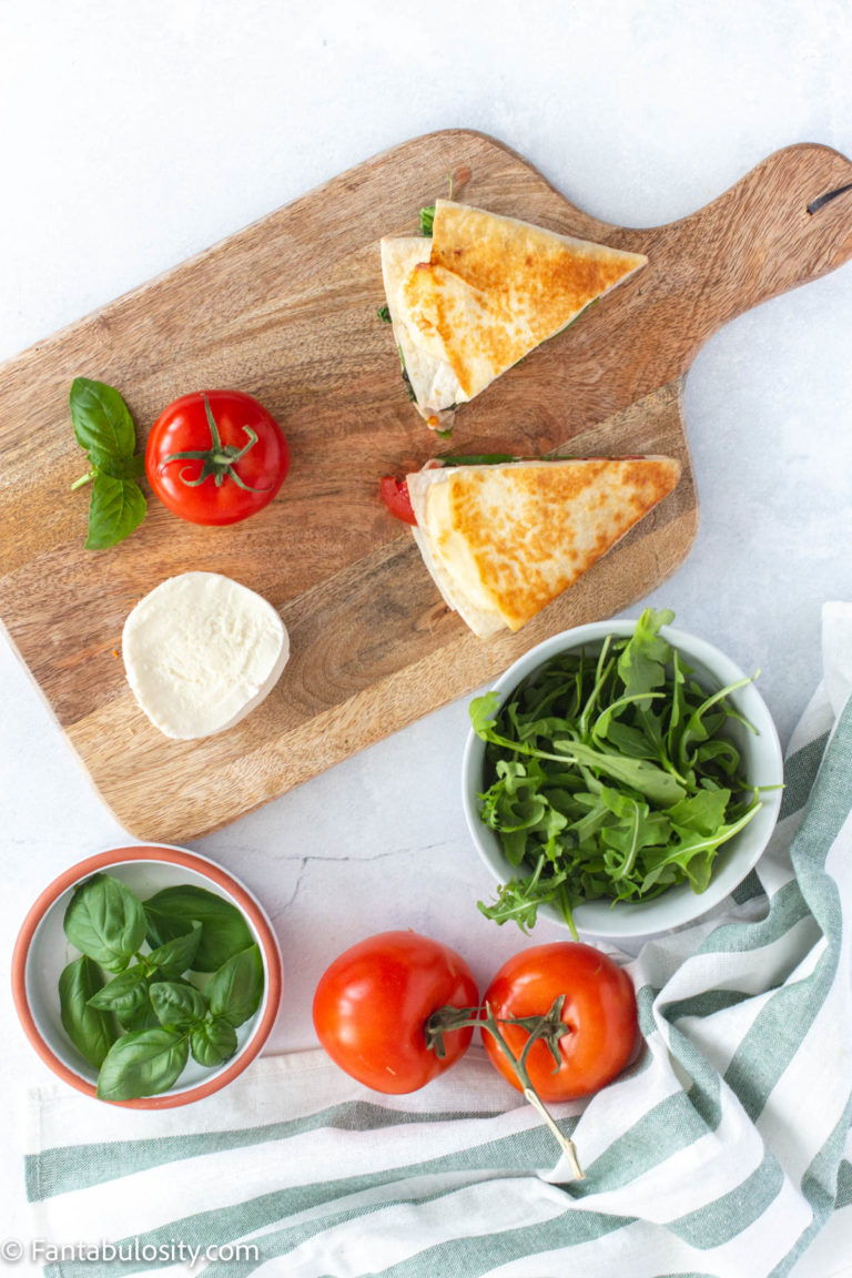 Mozzarella Wrap with Tomato and Basil - Fantabulosity