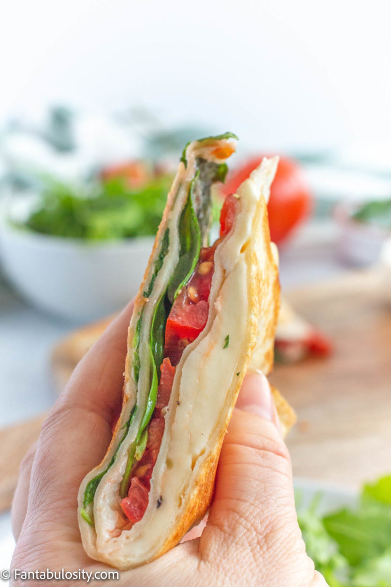 Mozzarella Wrap with Tomato and Basil - Fantabulosity