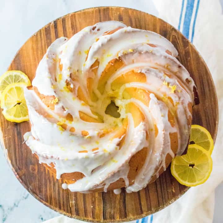Creamy Lemon Bundt Cake with Glaze - Fantabulosity