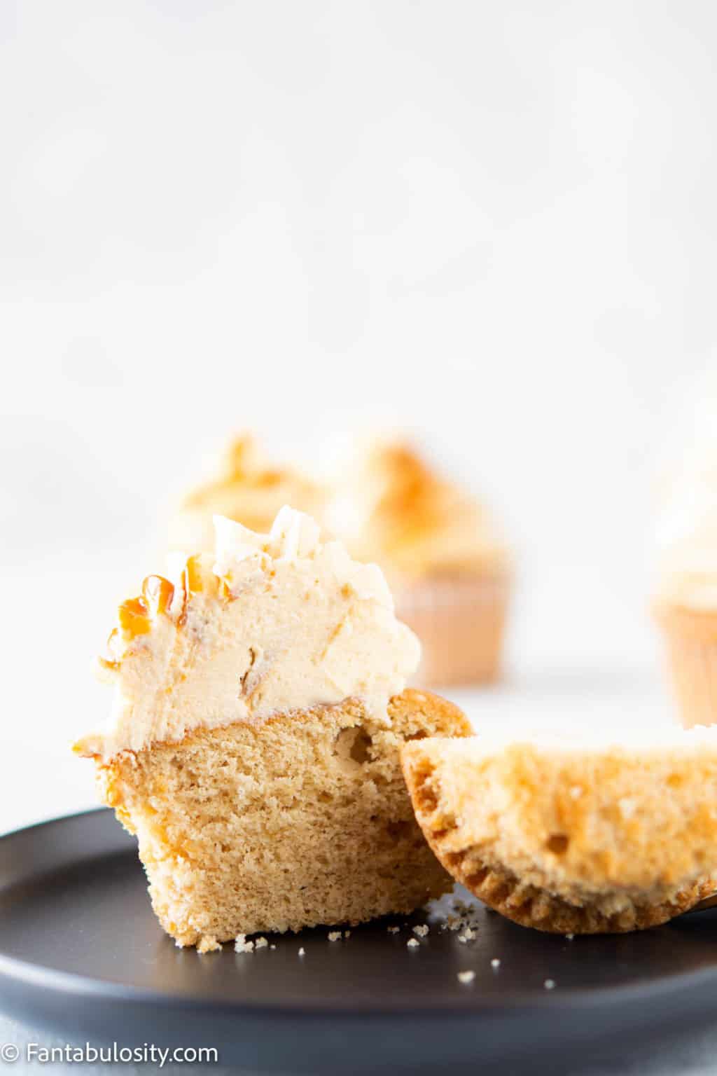 Caramel Cupcakes With Caramel Buttercream Frosting - Fantabulosity