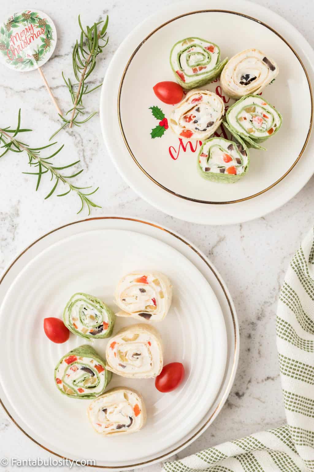 Pinwheel Christmas Tree Appetizer - Fantabulosity