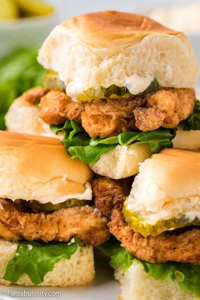 Fried Chicken Sliders - Fantabulosity