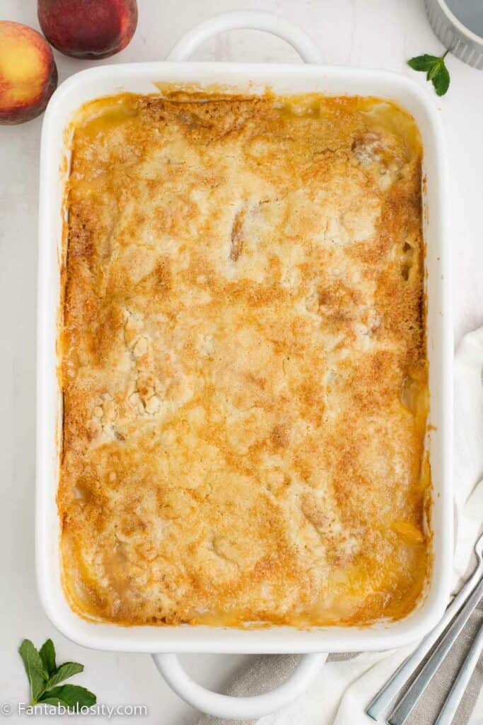Peach Cobbler with Cake Mix - Fantabulosity