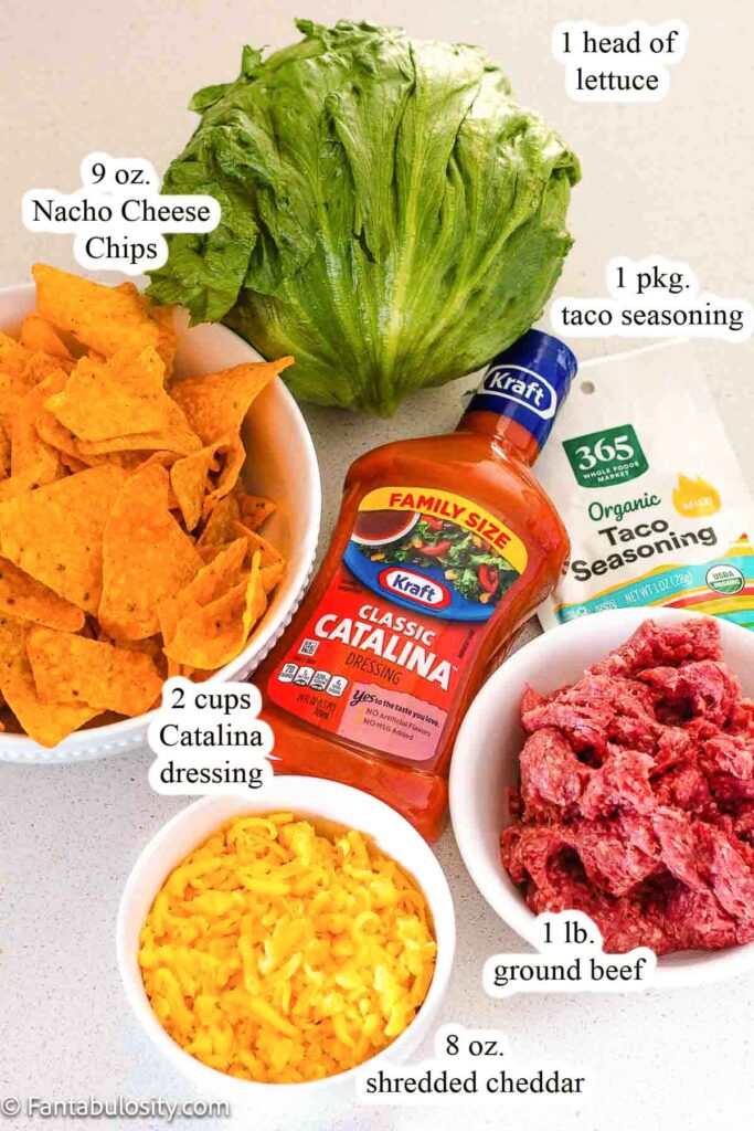 Dorito Taco Salad with Catalina Dressing - Fantabulosity