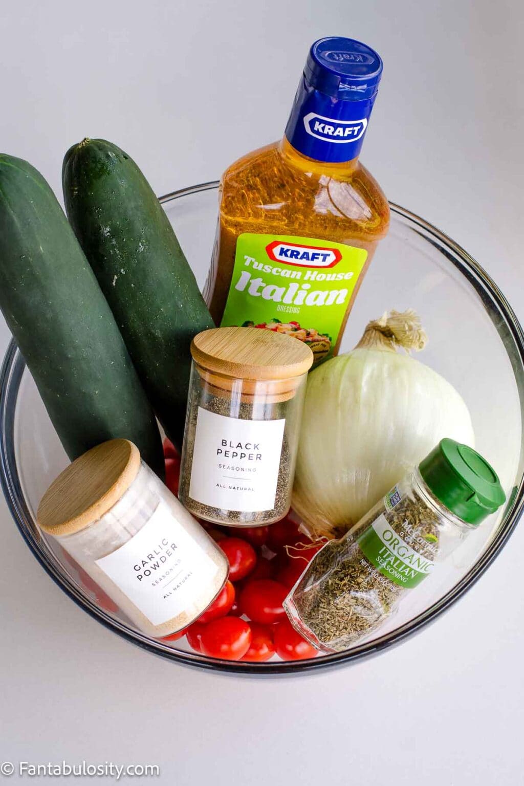 Italian Cucumber Salad - Fantabulosity