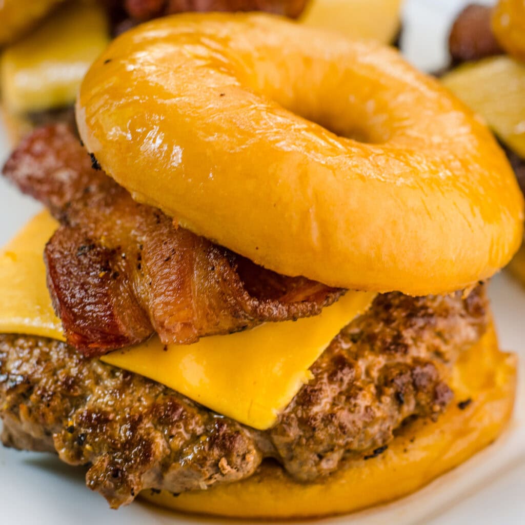Buttery Glazed Donut Burger - Unbelievable! Fantabulosity