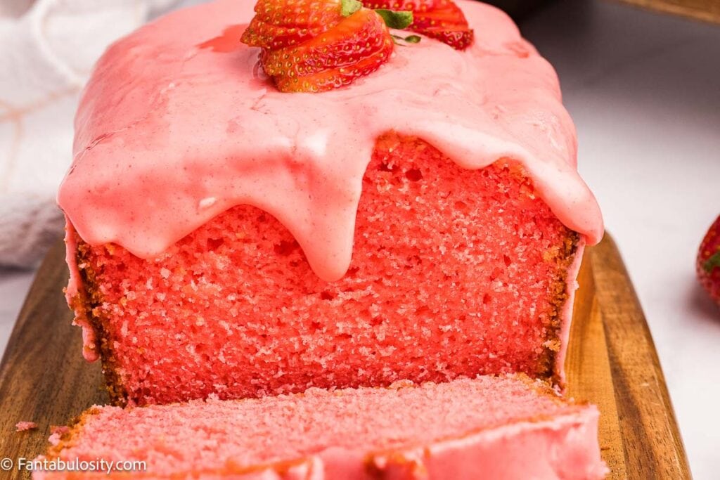 Strawberry Bread with Strawberry Icing - Fantabulosity